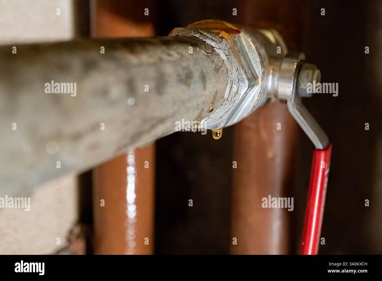 Pipe leaking in industrial setting hi-res stock photography and images ...