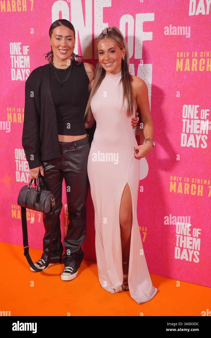 Demi Sims and Jazz Saunders arriving for the gala screening of One of ...