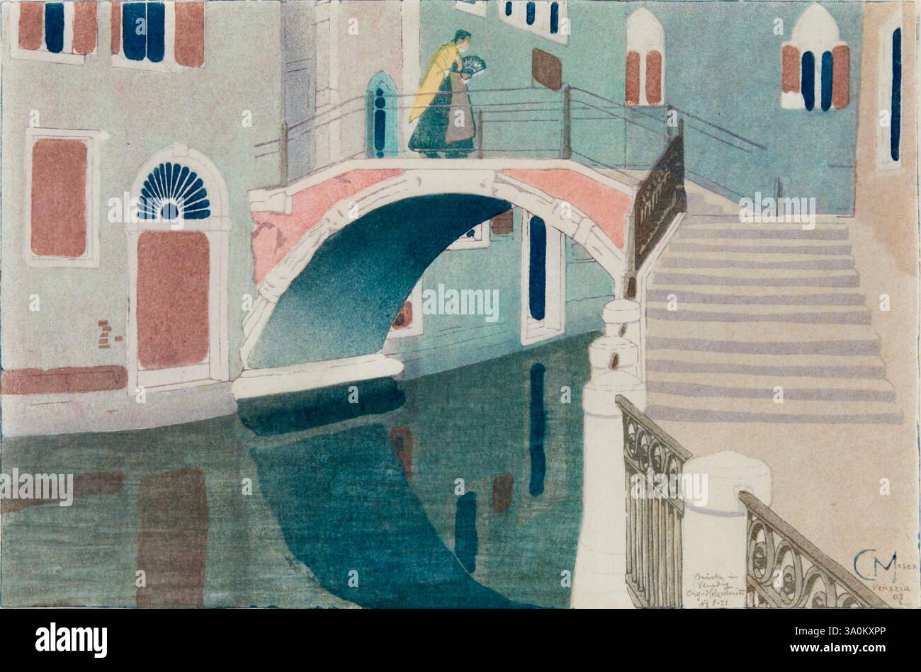 Carl Moser - Bridge in Venice - 1907 Stock Photo - Alamy