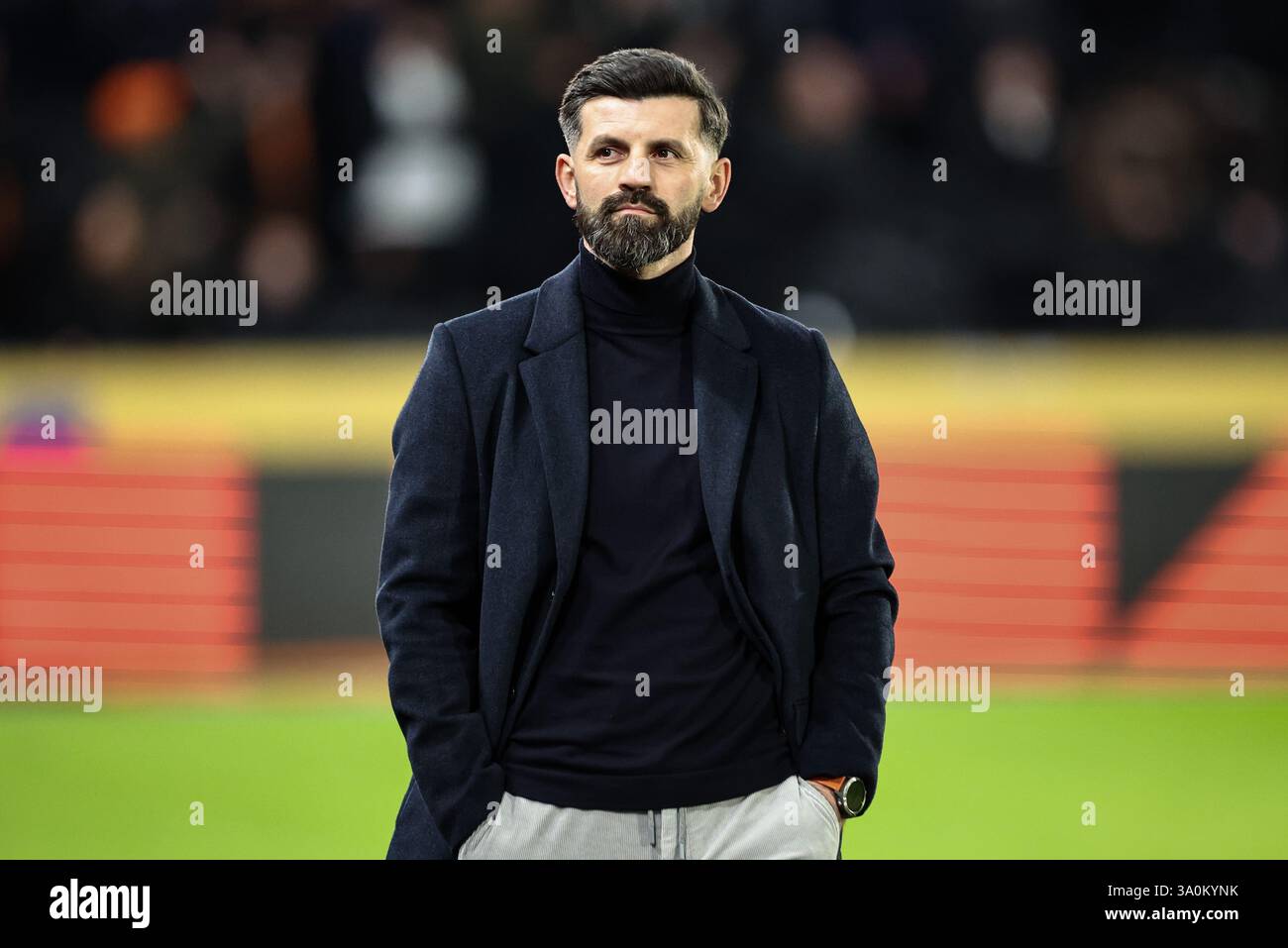 Miron Muslic manager of Plymouth Argyle looks on during the Sky Bet ...