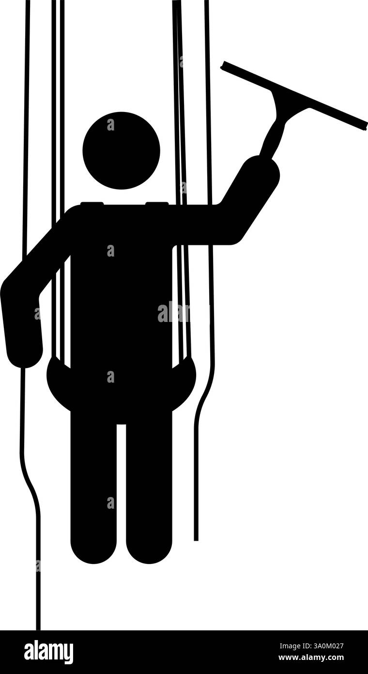 Window cleaner high Black and White Stock Photos & Images - Alamy