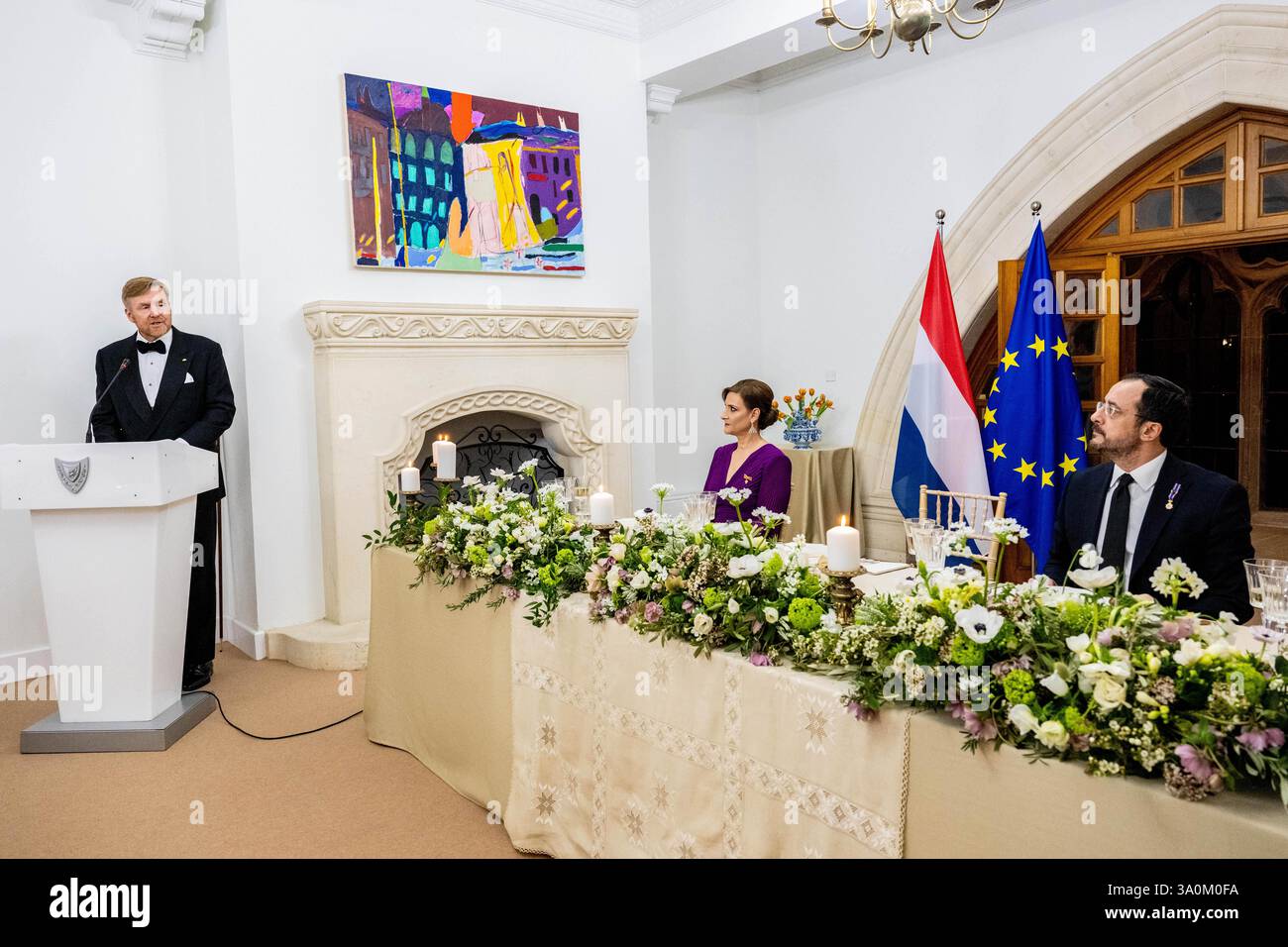 King Willem-Alexander, President Nikos Christodoulides, first lady ...