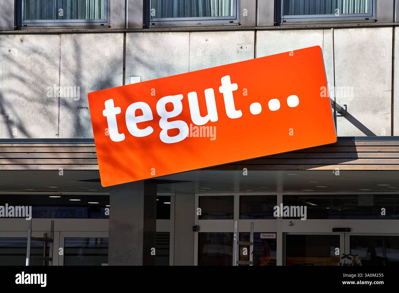 Mannheim, Baden-Württemberg, Germany - March 4, 2025: The orange logo ...