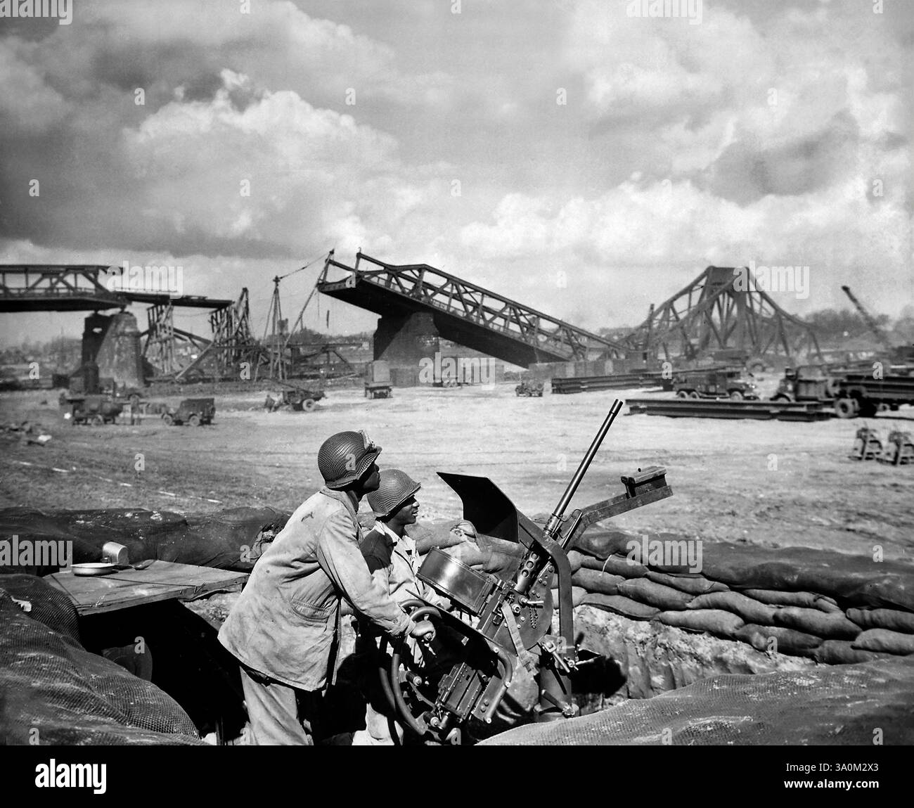 U.S. Privates George Cofield and Howard J. Davis guarding newly ...