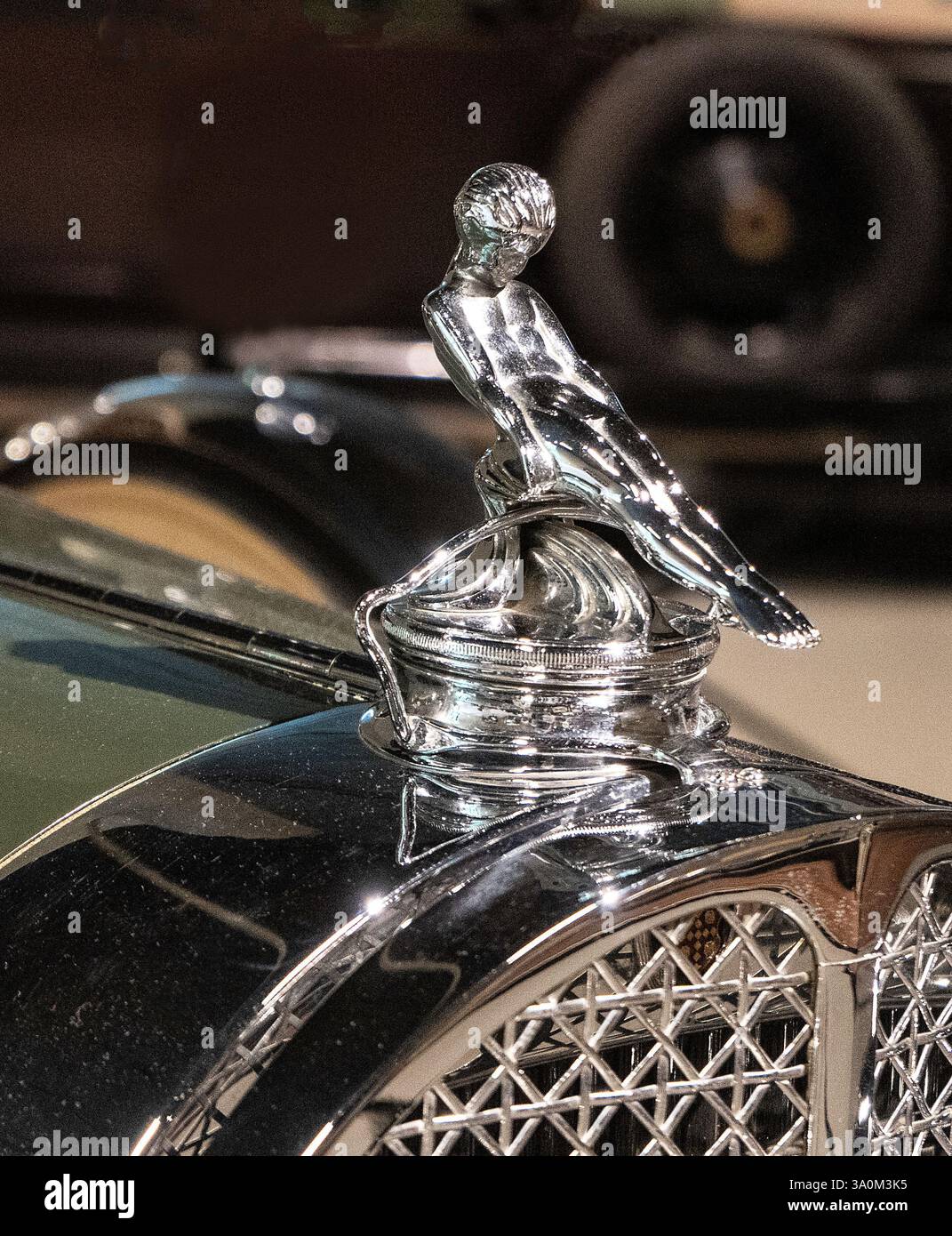 A Packard 'Adonis' Mascot on a 1931 Packard 840 De Luxe Eight Dual Cowl ...