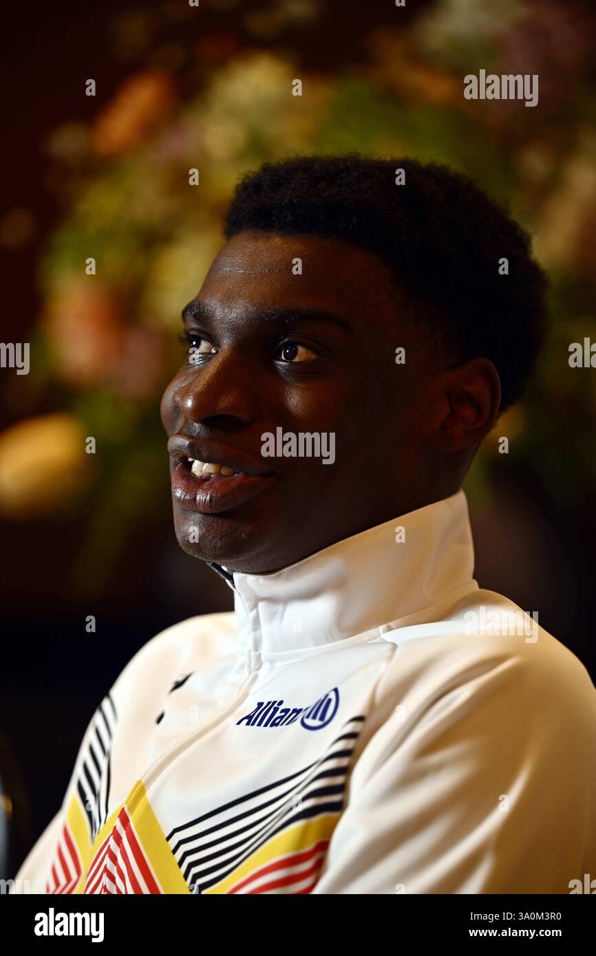 Belgian Elie Bacari pictured during a press conference ahead of the ...