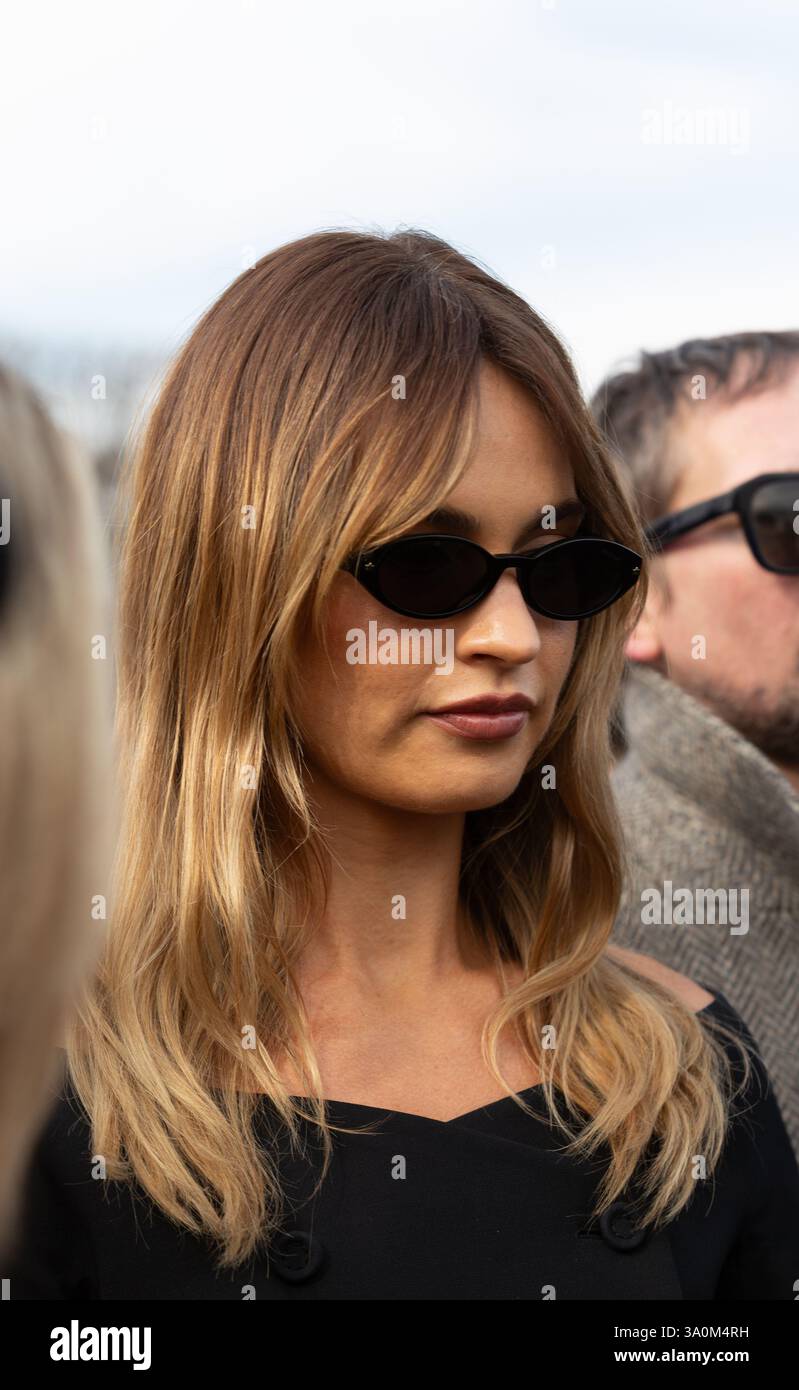 Lily James at the Dior Fall/Winter 2025-2026 women's fashion show at ...