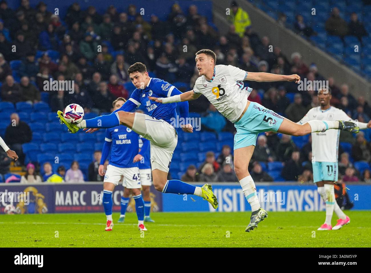 Yousef Salech of Cardiff City creates a chance during the Sky Bet ...