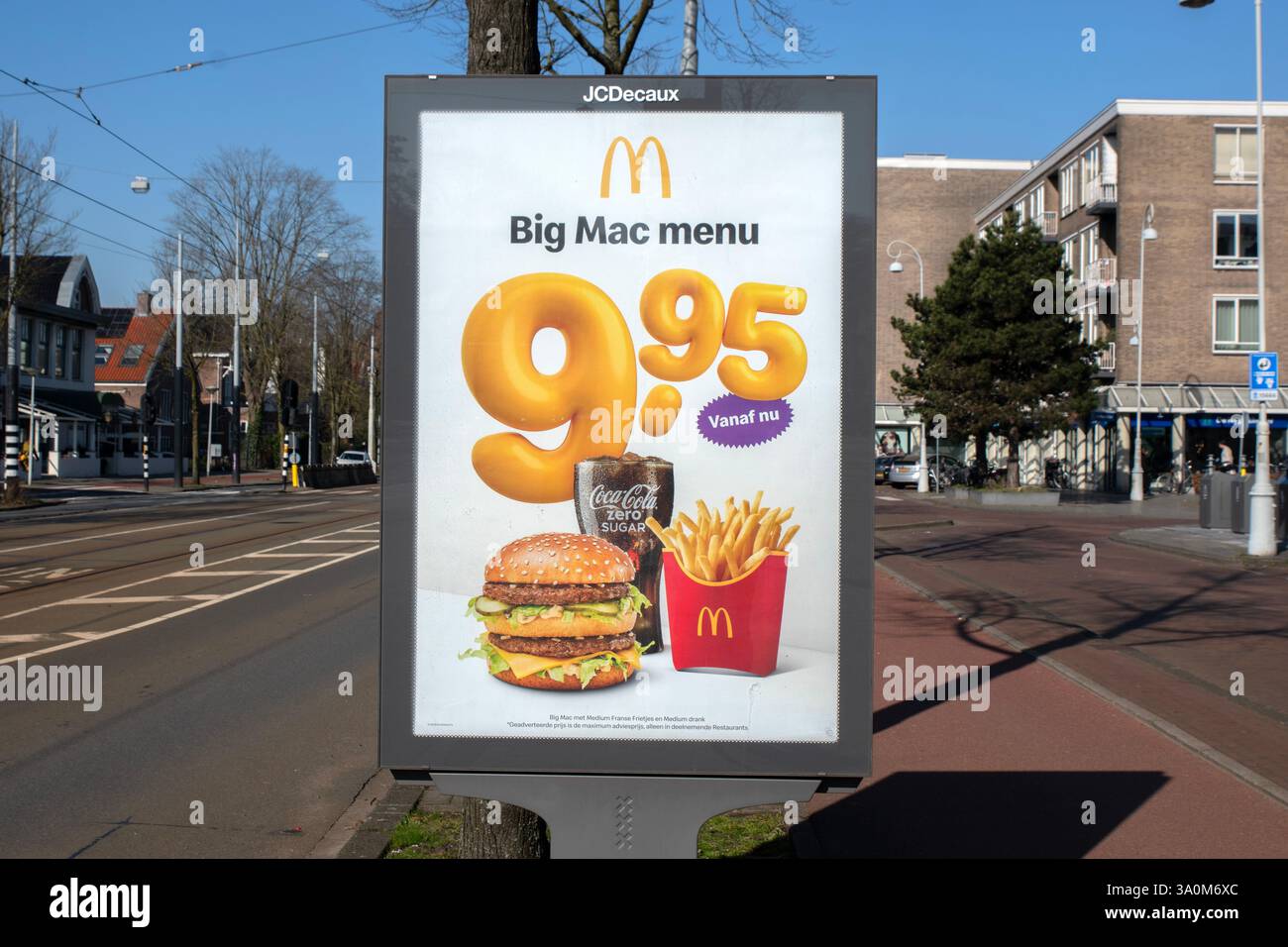 Close Up Billboard McDonalds Big Mac Menu At Amsterdam The Netherlands ...