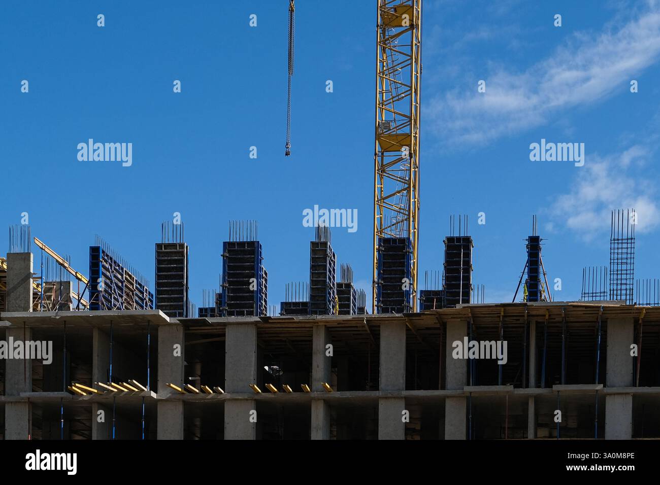 Building blocks on concrete pouring structures. High quality photo ...
