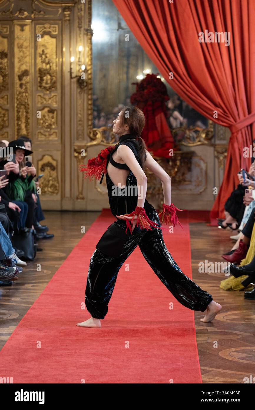 Milan, Italy. 02nd Mar, 2025. A dancer opens the HUI ''Aurora'' Fall ...