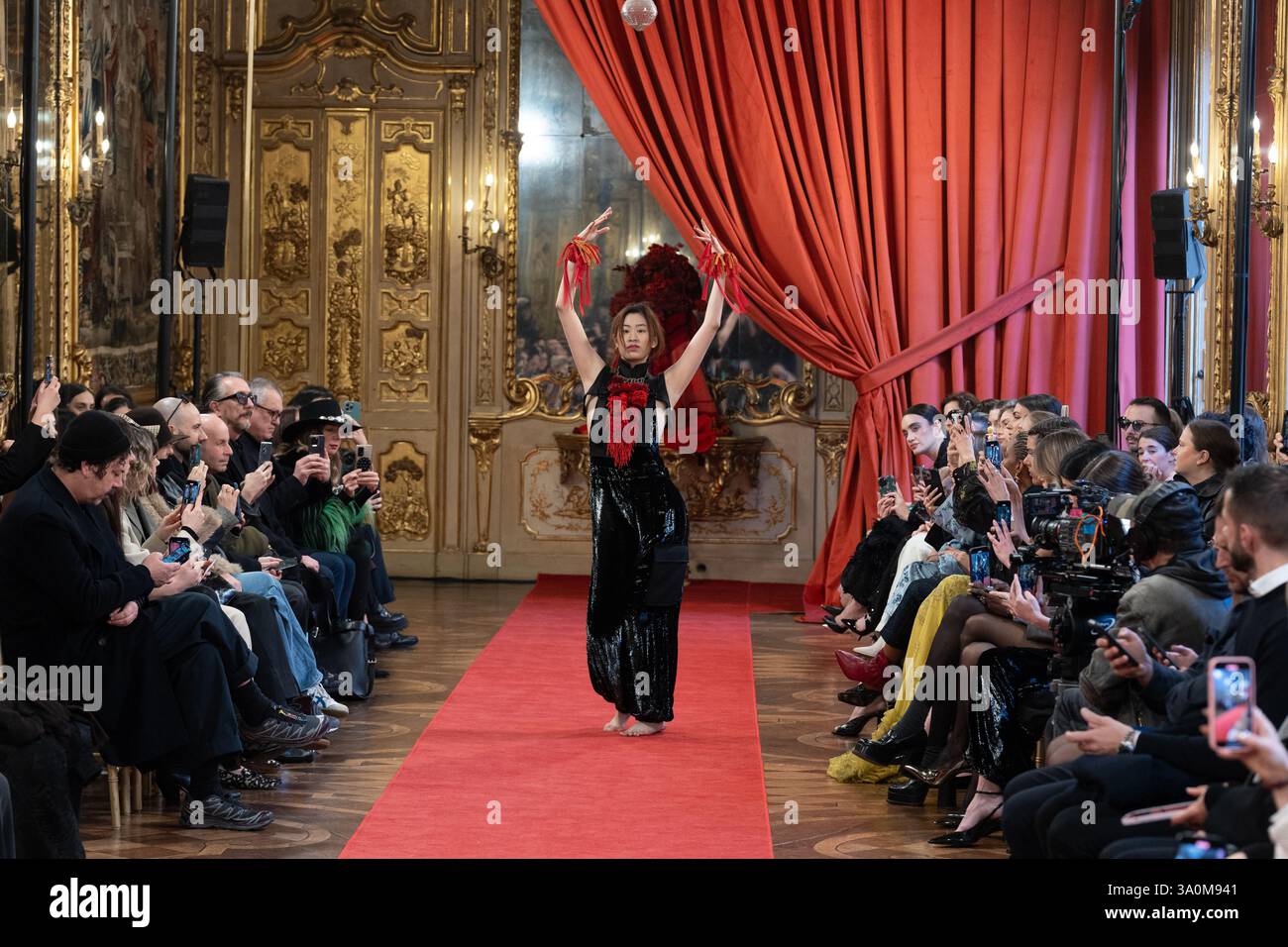 Milan, Italy. 02nd Mar, 2025. A dancer opens the HUI ''Aurora'' Fall ...