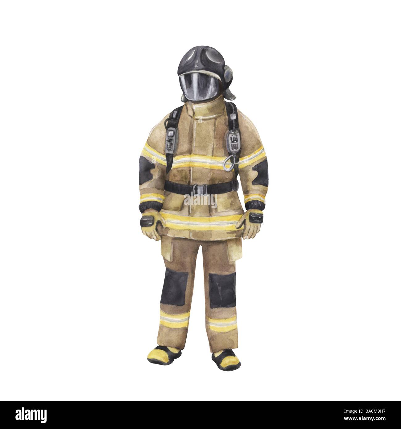 Firefighter in protective clothing Cut Out Stock Images & Pictures - Alamy