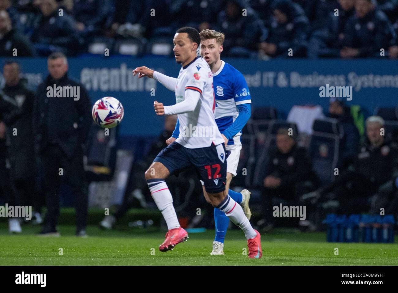 Josh Dacres-Cogley #12 of Bolton Wanderers F.C.in action during the Sky ...