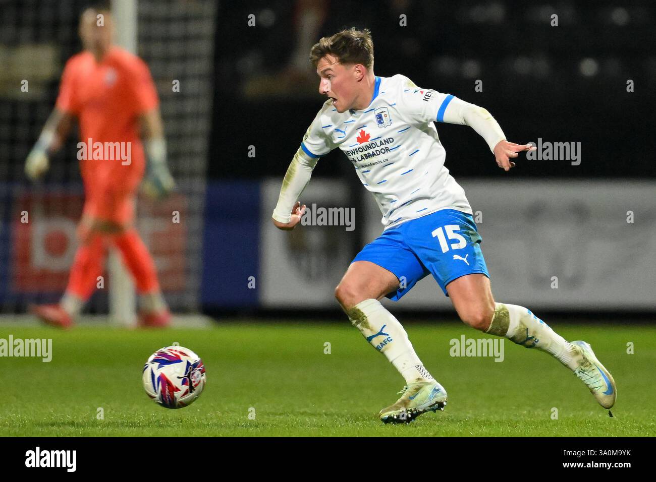 Robbie Gotts of Barrow in action during the Sky Bet League 2 match ...