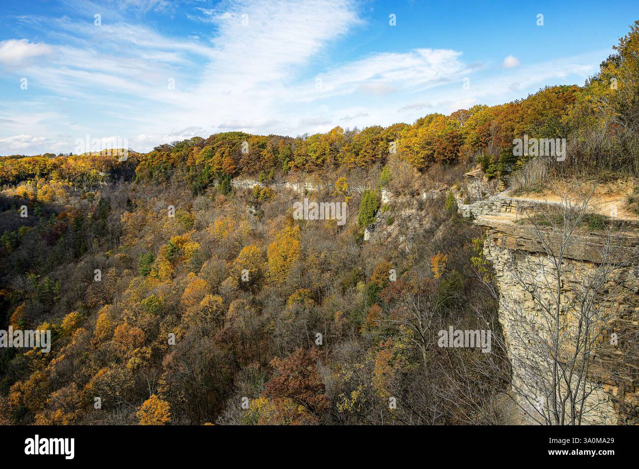 Beautiful Fall colours views of the Spencer Gorge along the Dundas Peak ...
