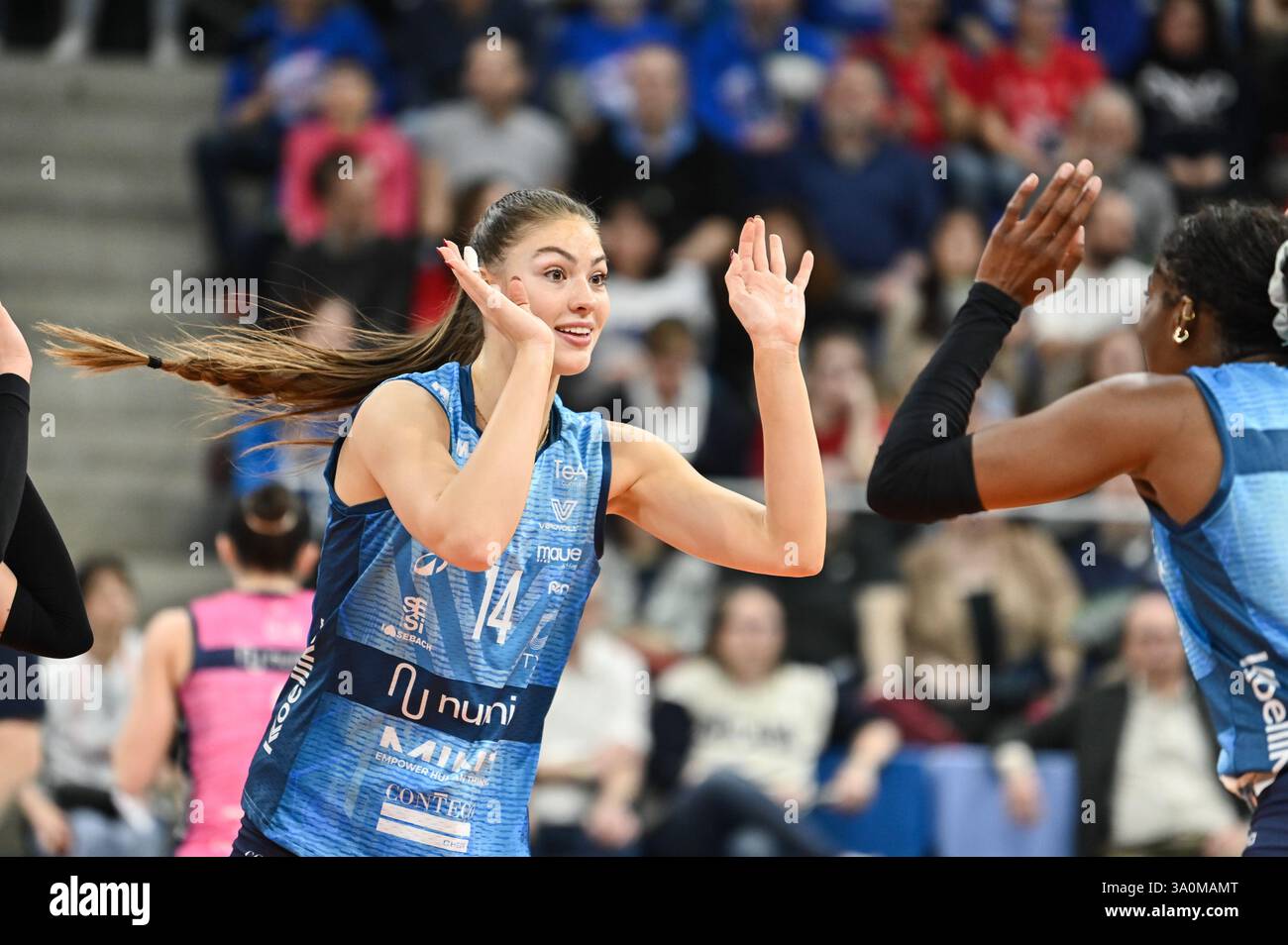 Celebration Hena Kurtagic (Vero Volley Milano) during Numia Vero Volley ...