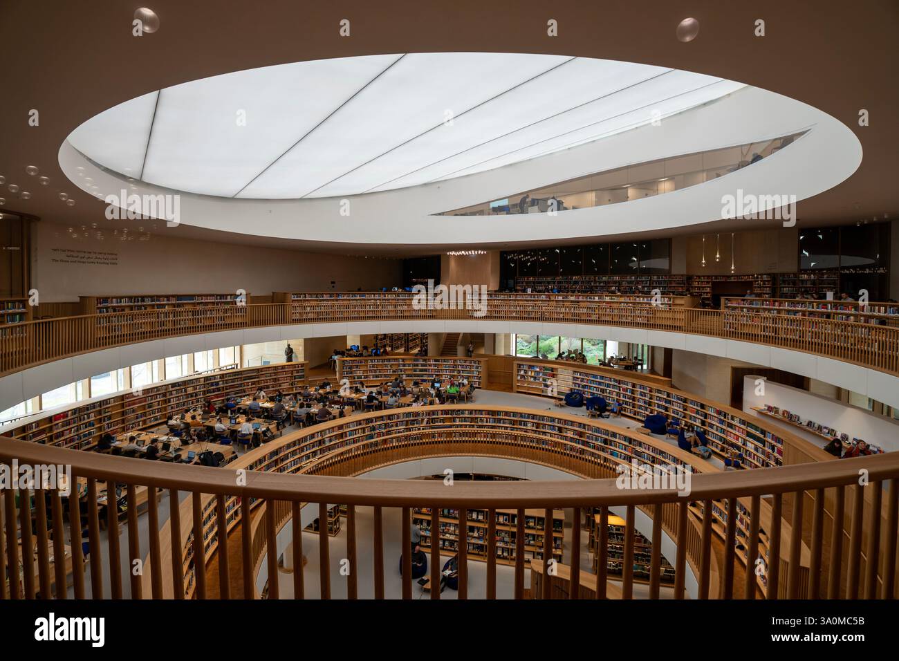People study and read books at the reading hall of the new building of ...