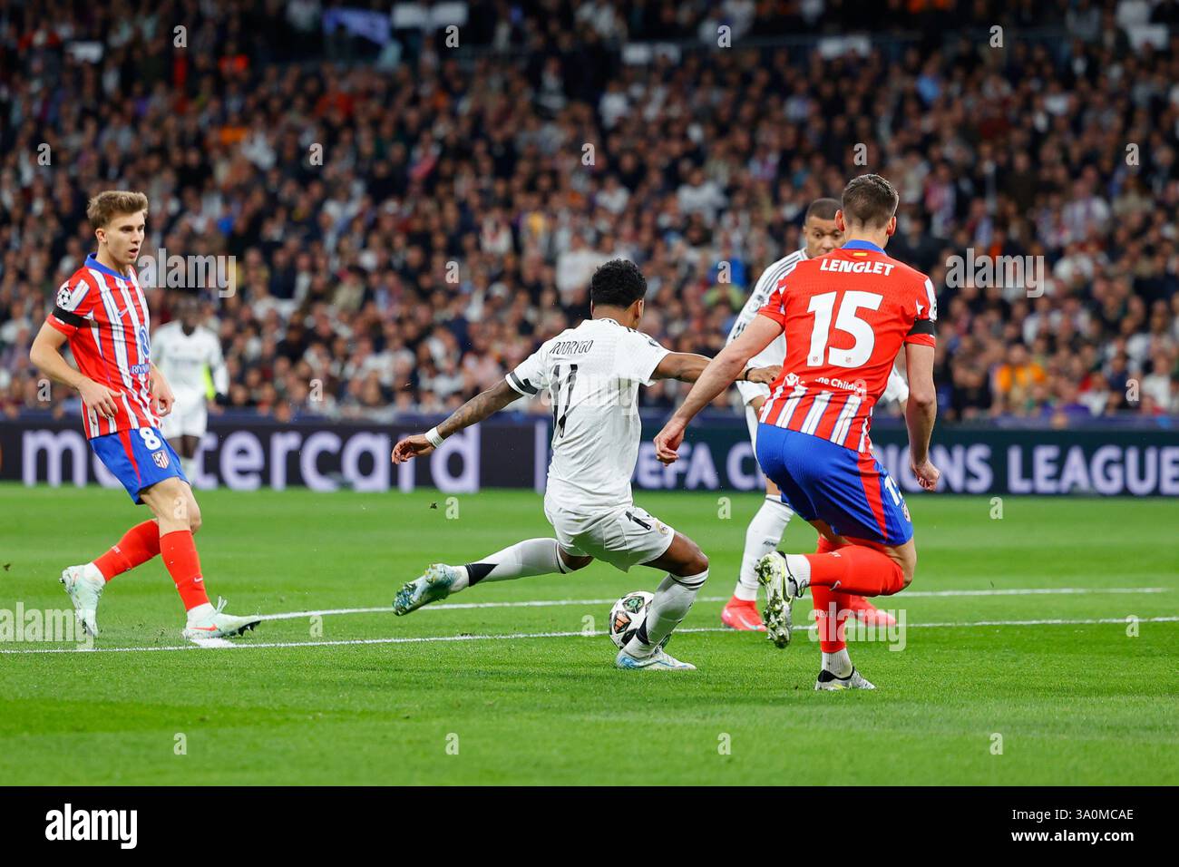 Rodrygo Goes of Real Madrid shoots for goal during the UEFA Champions ...