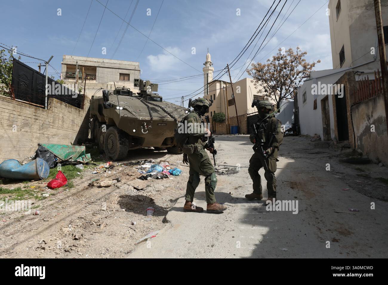 Jenin. 4th Mar, 2025. Israeli soldiers are seen during a military ...