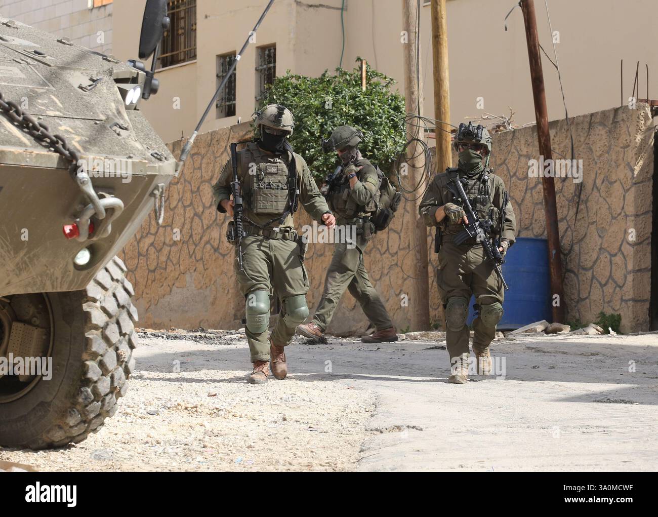 Jenin. 4th Mar, 2025. Israeli soldiers are seen during a military ...