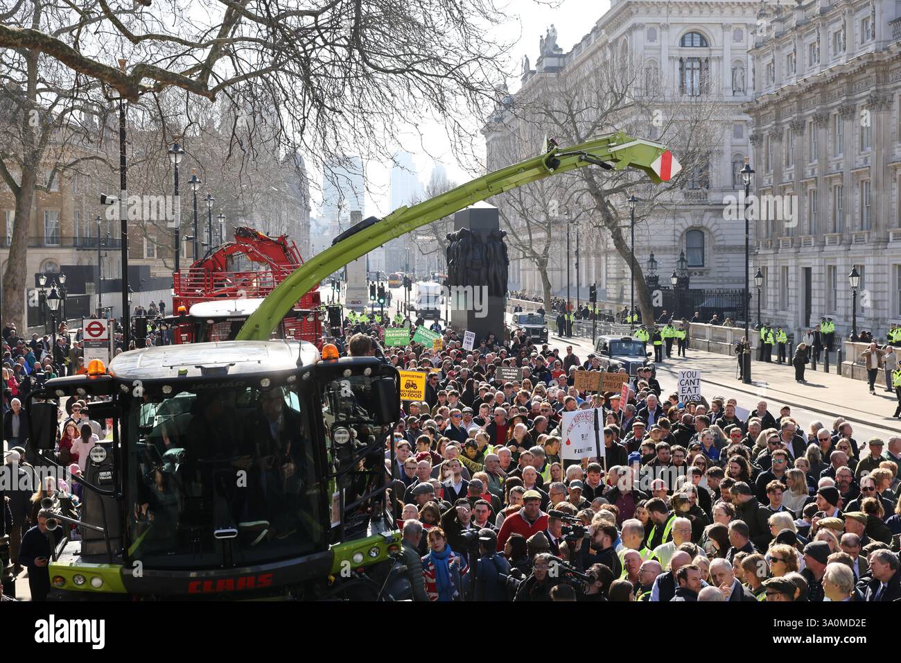 For the 4th protest in London, farmers marched to Parliament on Shrove ...