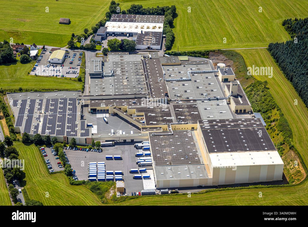 Aerial view, Tillmann Papier- und Wellpappenfabrik, Seidfeld, Sundern ...