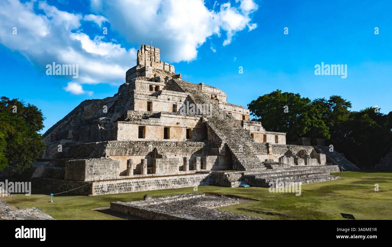 Edzna, Campeche, Mexico, Pyramid of the Five Floors, Maya ...