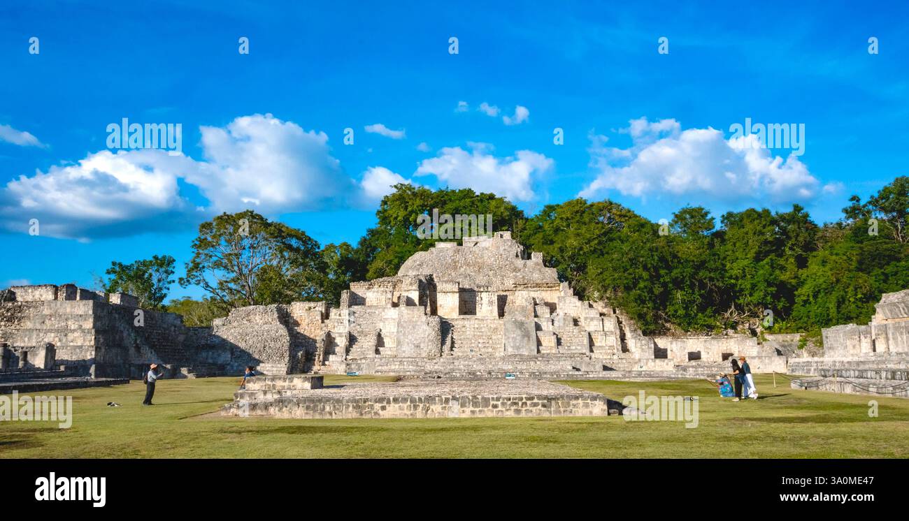 Edzna, Campeche, Mexico, Pyramid of the Maya archaeological site in the ...