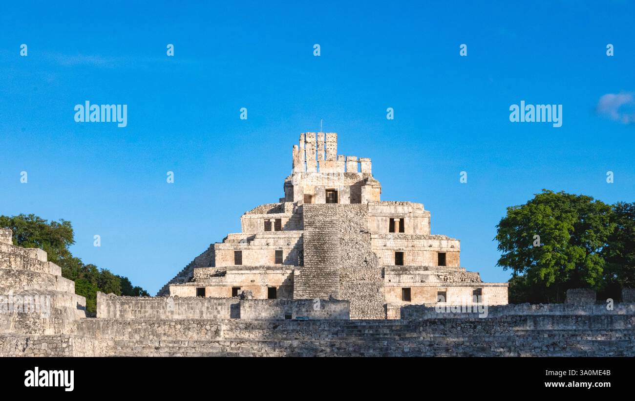 Edzna, Campeche, Mexico, Pyramid of the Five Floors, Maya ...