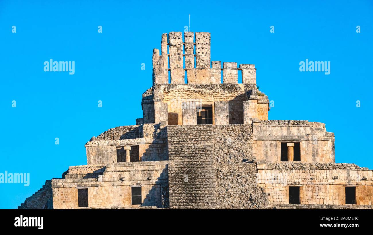 Edzna, Campeche, Mexico, Staircases of Pyramid, Maya archaeological ...
