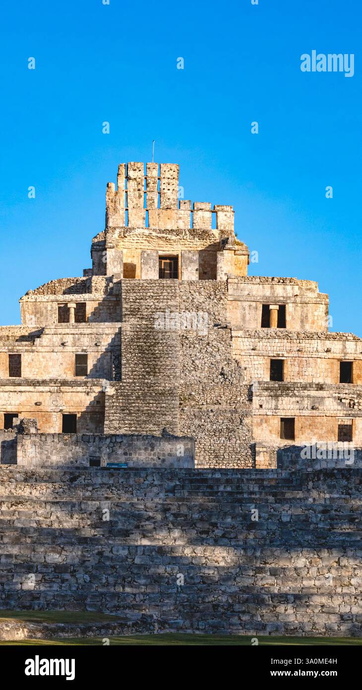 Edzna, Campeche, Mexico, Staircases of Pyramid, Maya archaeological ...