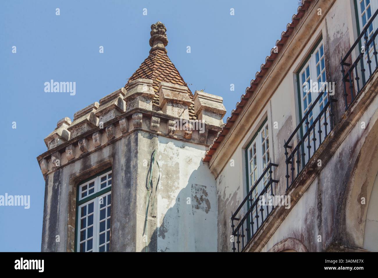 tower of a medieval castle Stock Photo - Alamy