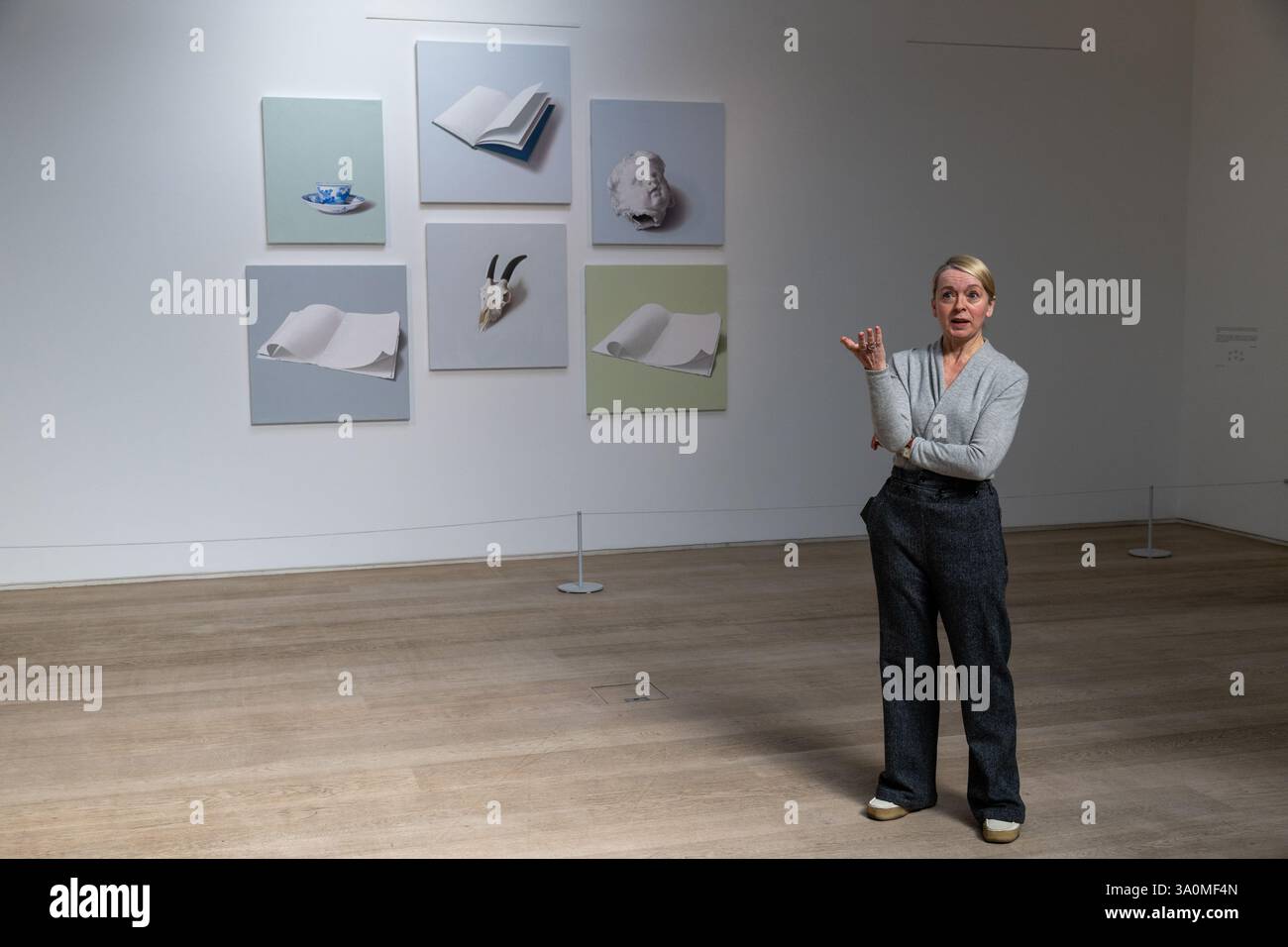 04/03/2025. London, UK Scottish artist Alison Watt poses with her six ...