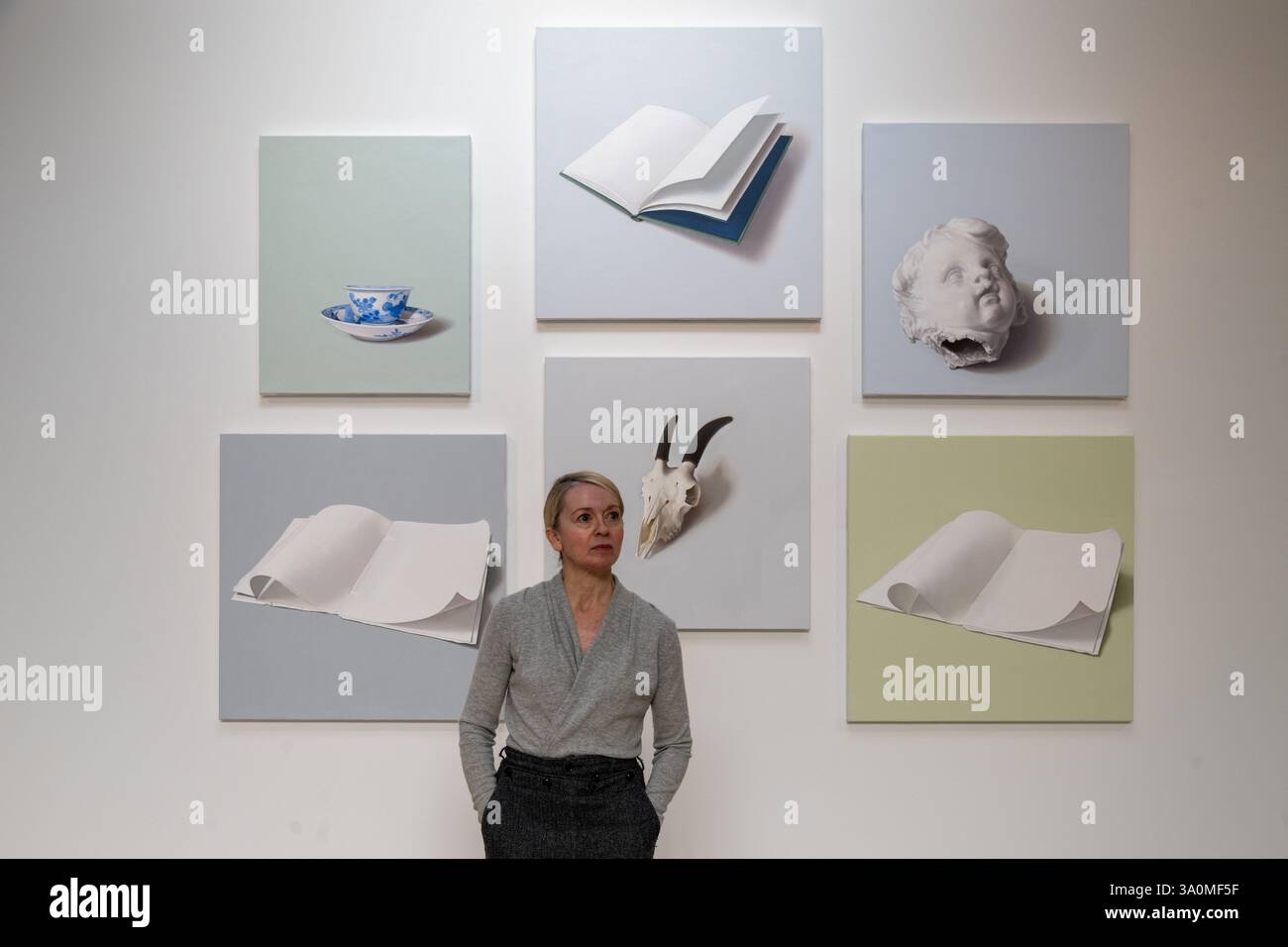 04/03/2025. London, UK Scottish artist Alison Watt poses with her six ...