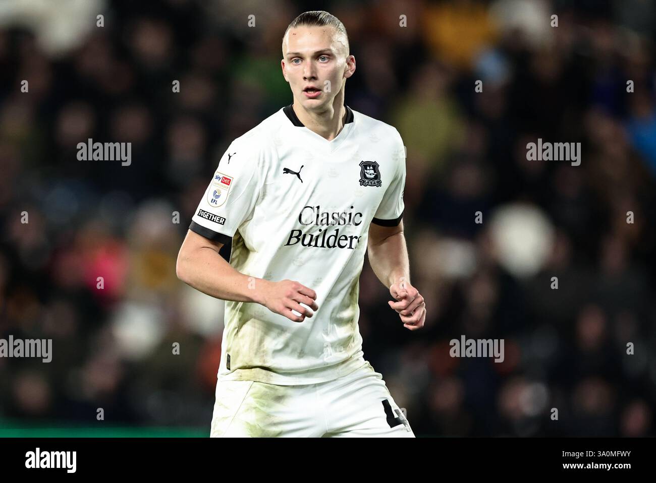 Hull, UK. 04th Mar, 2025. Maksym Talovierov of Plymouth Argyle during ...