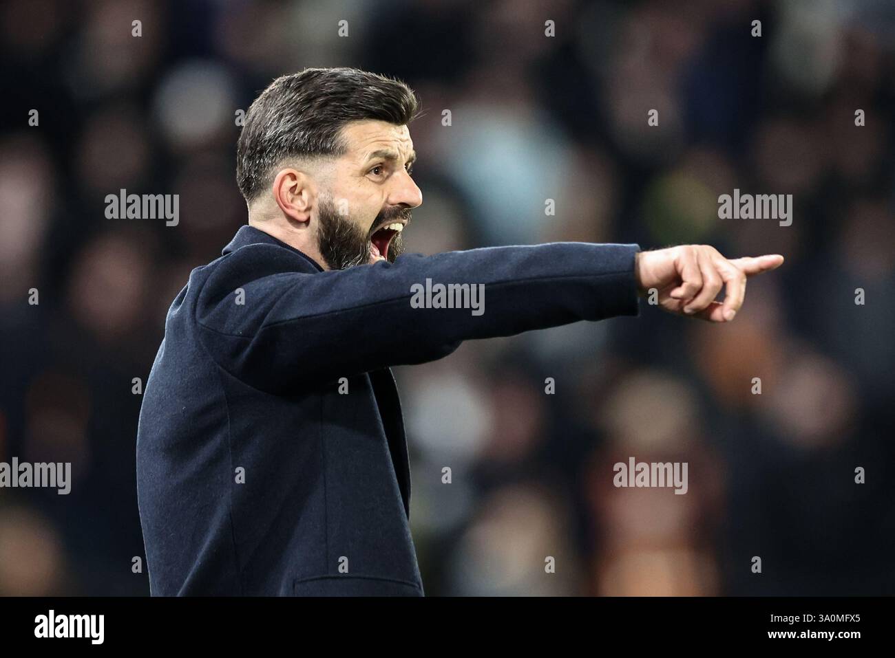 Hull, UK. 04th Mar, 2025. Miron Muslic manager of Plymouth Argyle ...