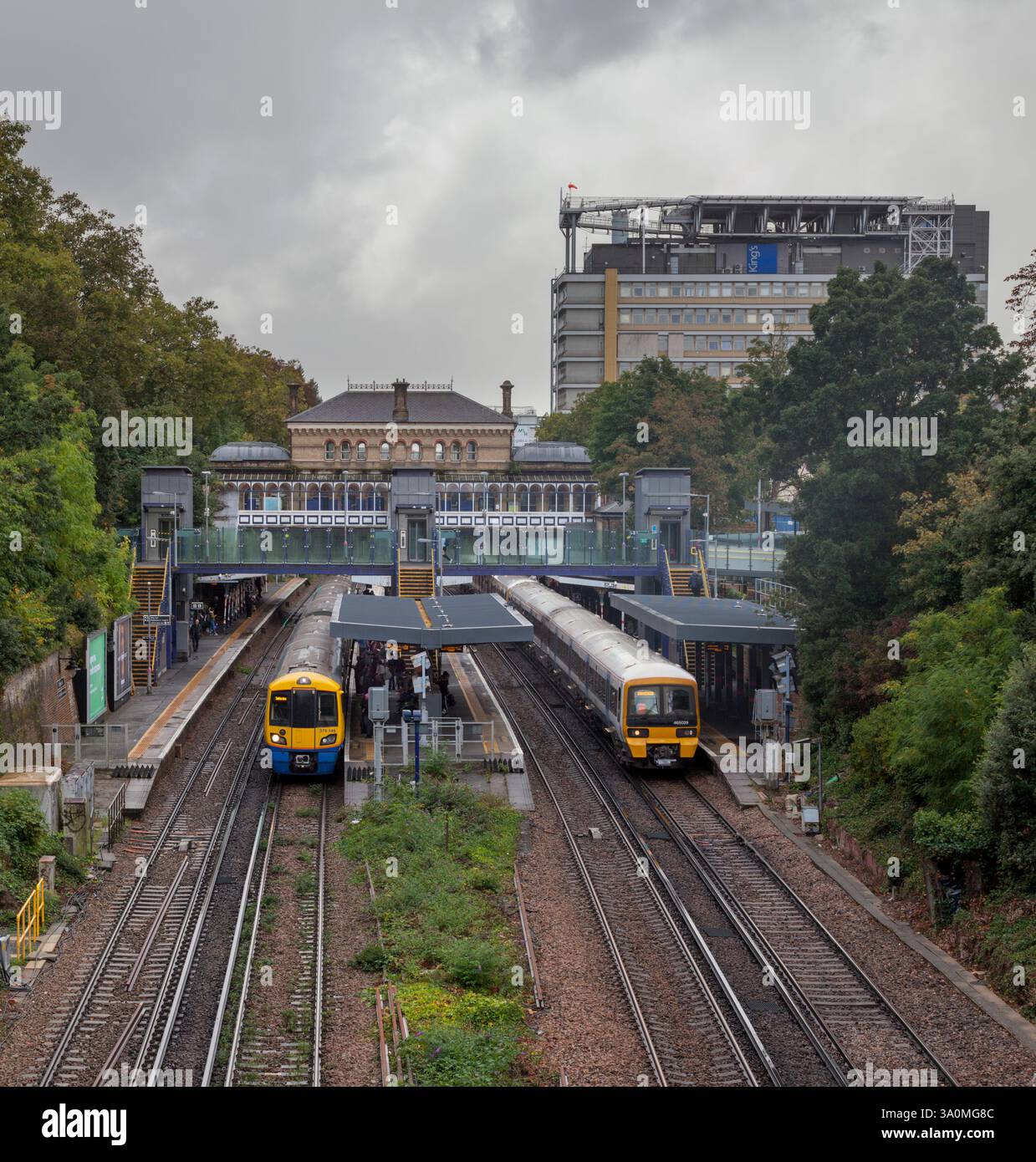 Denmark Hill railway station, London, UK SouthEastern class 465 train ...