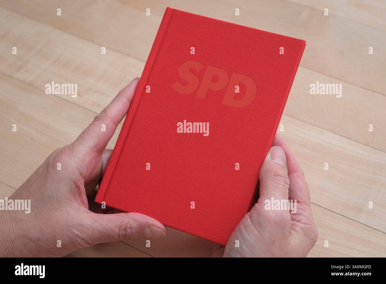 SPD Parteibuch mit Ansteck-Button Ich wähle SPD *** SPD party card with ...