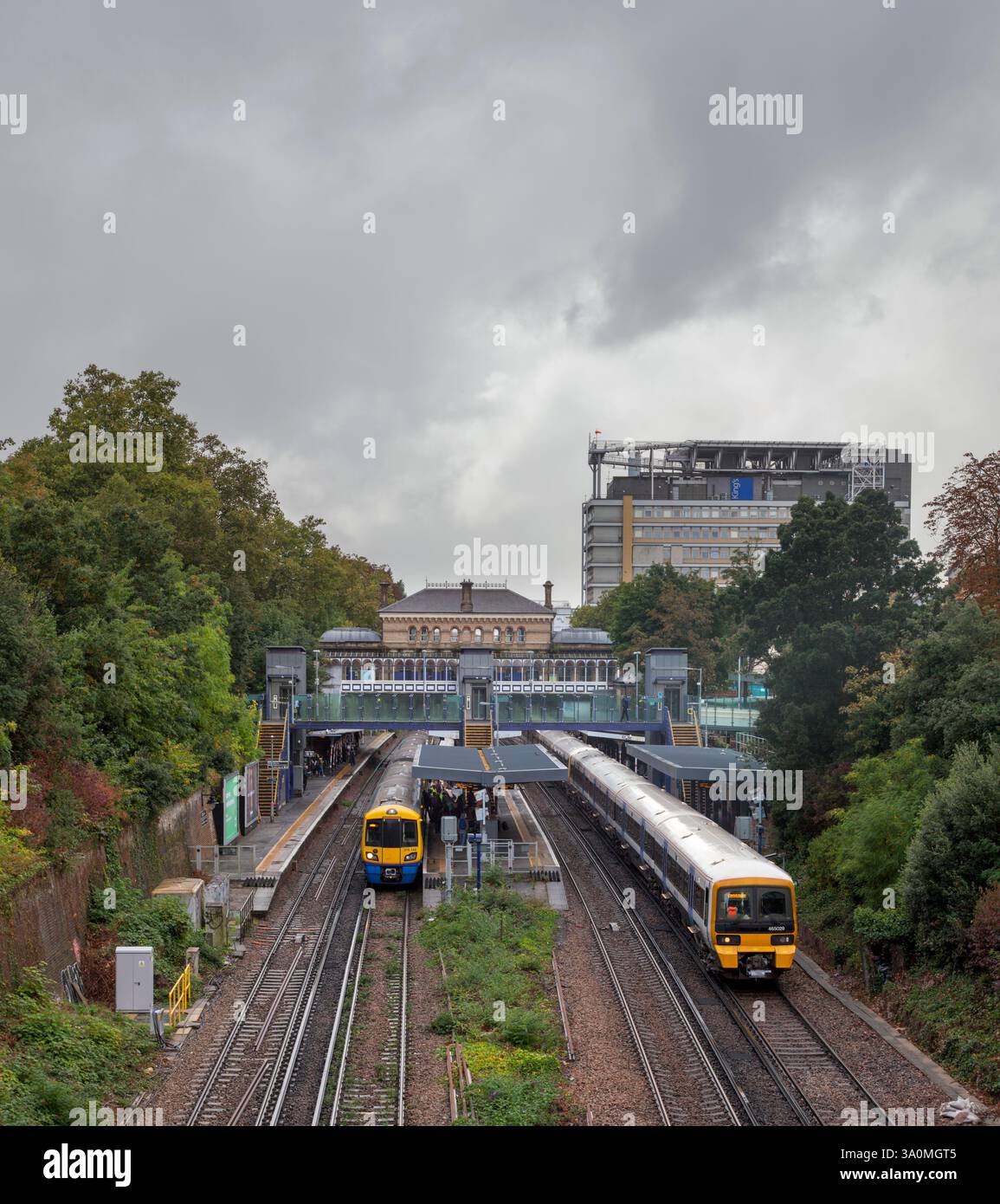 Denmark Hill railway station, London, UK SouthEastern class 465 train ...
