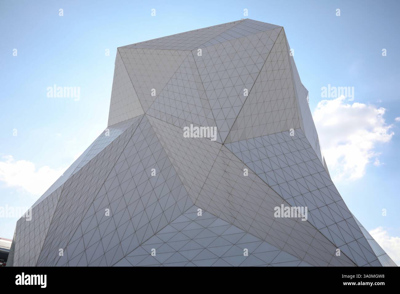 Original shaped building of CLYMB attractions in Abu Dhabi, UAE Stock ...