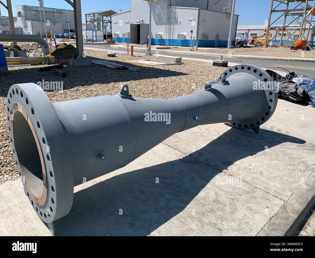 A large industrial Venturi flow meter on an industrial facility Stock ...