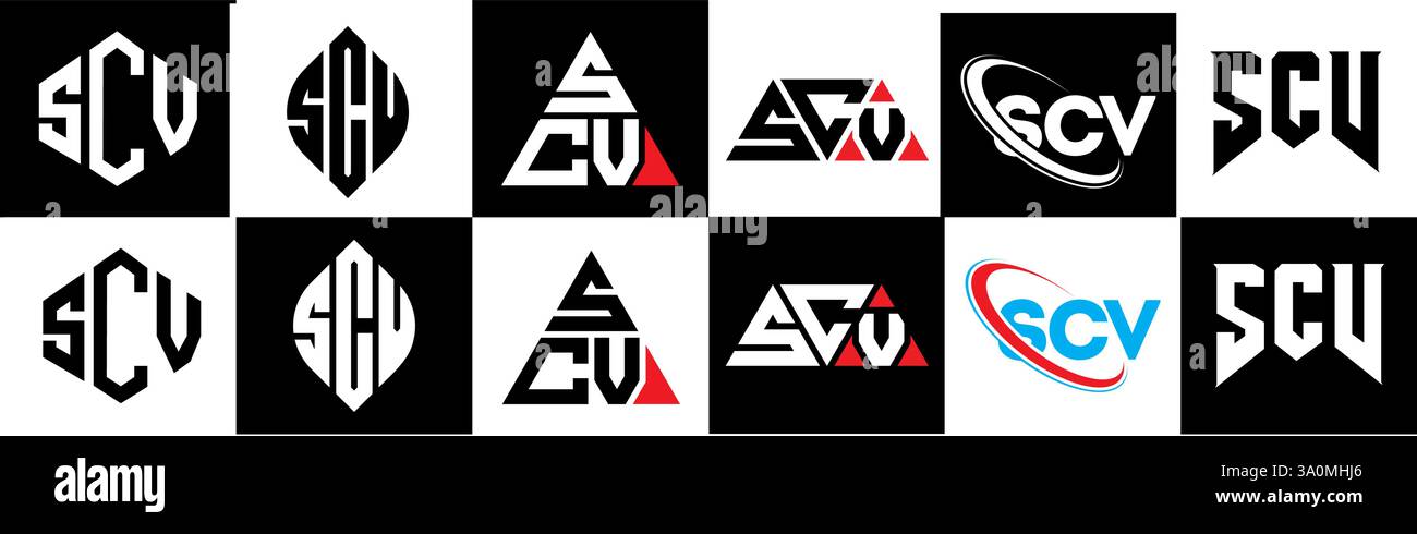 Scv hexagon Stock Vector Images - Alamy