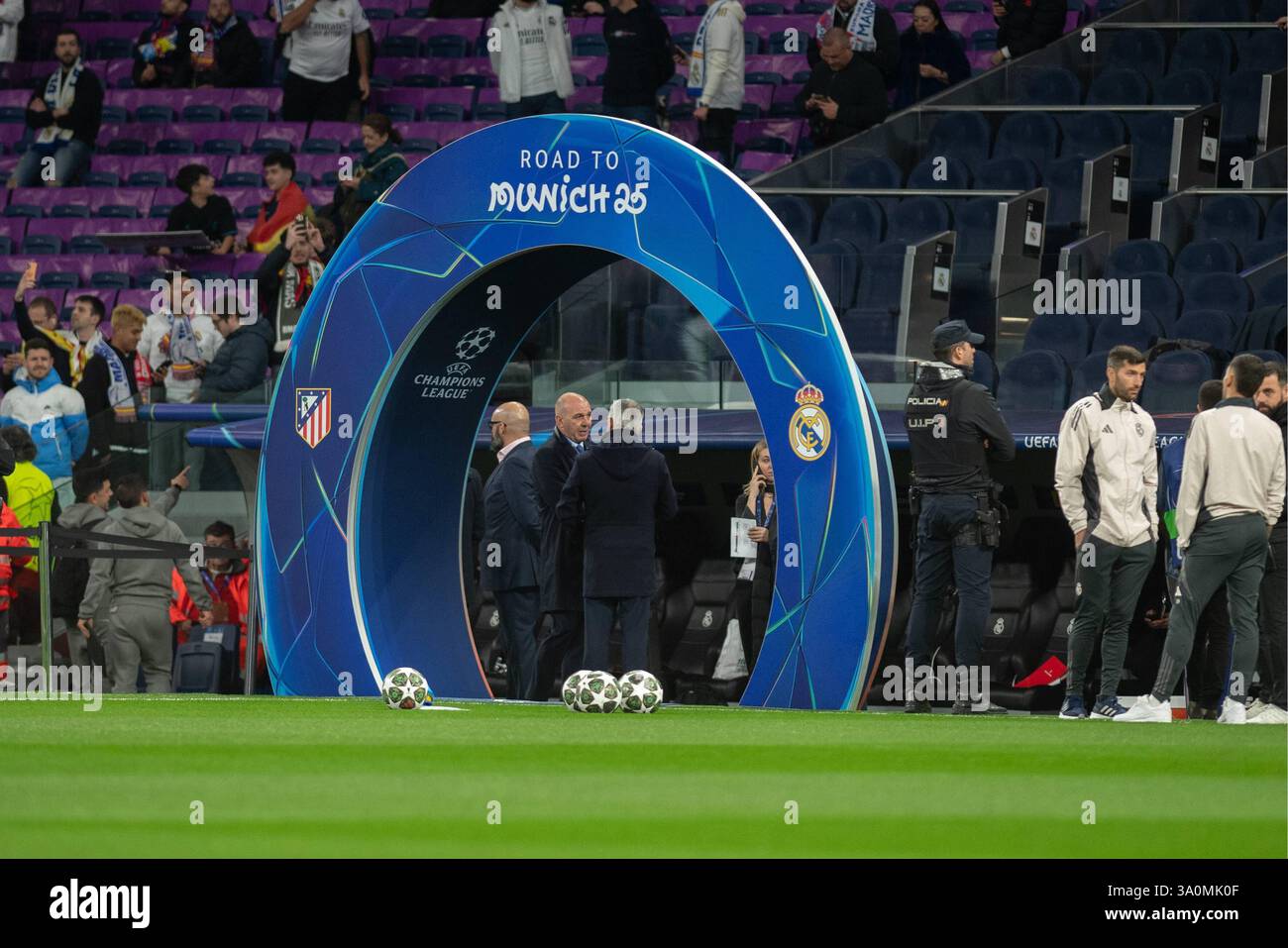 UEFA Champions League soccer match Real Madrid vs Atletico de Madrid at Santiago Bernabeu ...