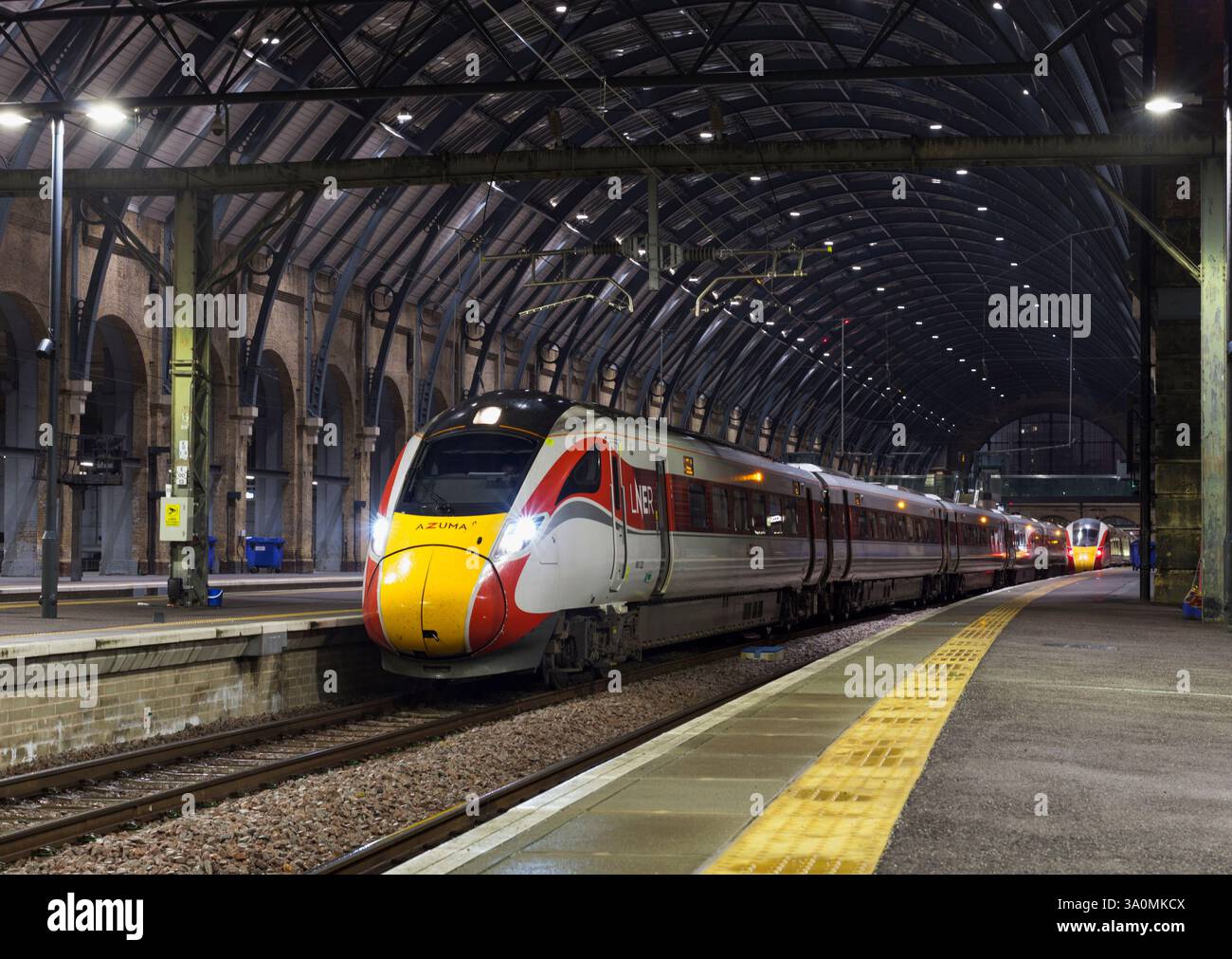 LNER class 801 Azuma electric train at London Kings Cross station at ...