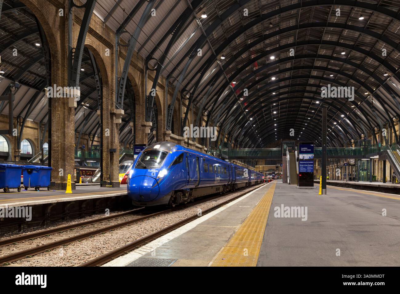 Open access operator Firstgroup Lumo class 803 electric train at London ...