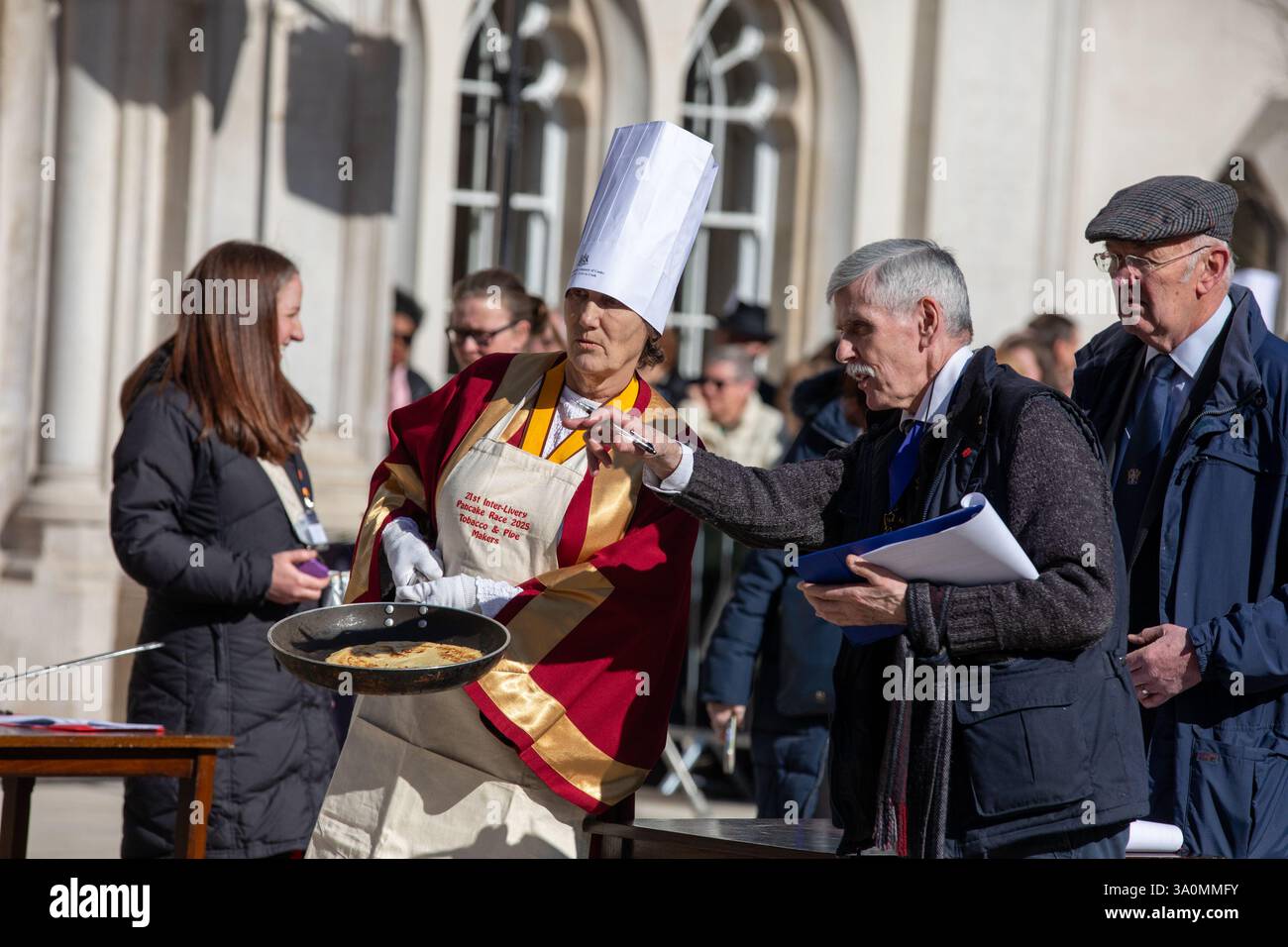 London, England, UK. 4th Mar 2025. Every Shrove Tuesday, Livery members ...