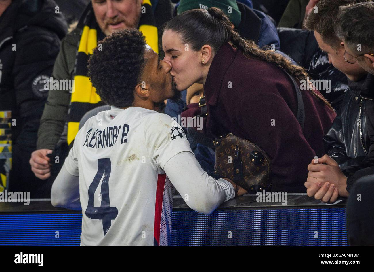 Dortmund, Germany. 04th Mar 2025. Alexsandro Ribeiro (Lille) kisses his partner Borussia ...