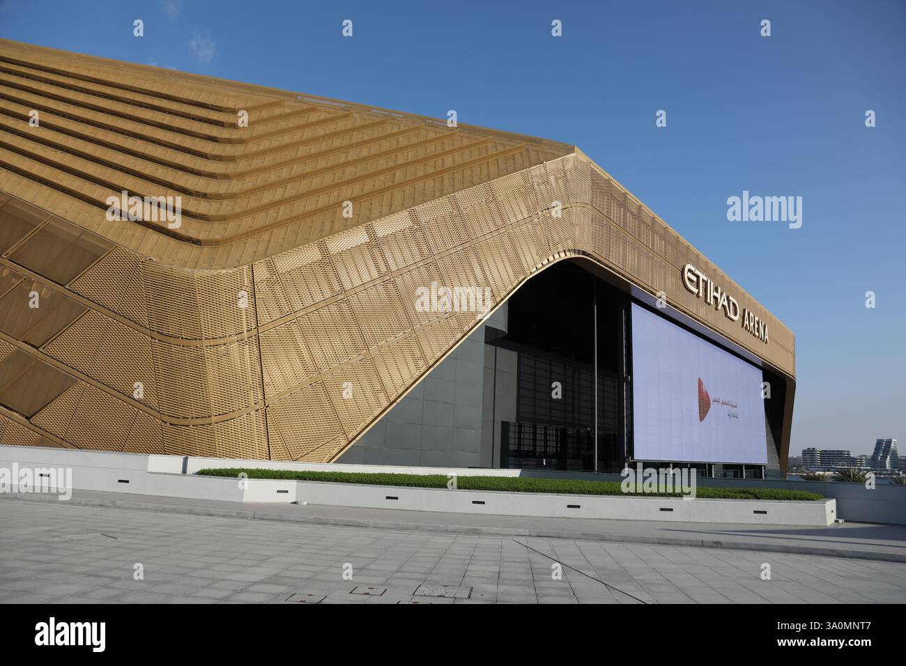 Etihad Arena Yas bay, Abu Dhabi Stock Photo - Alamy
