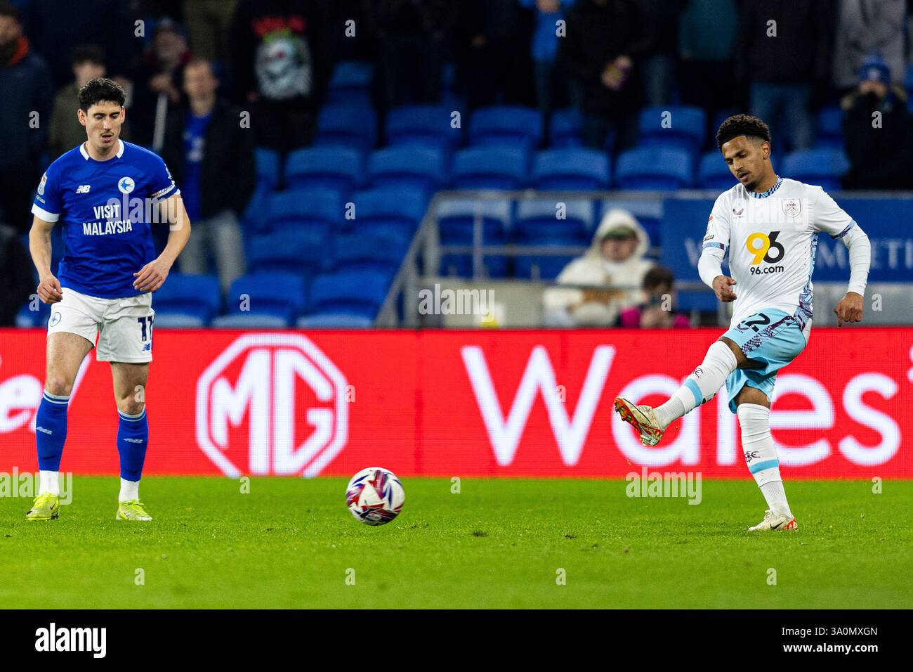 Cardiff, UK. 04th Mar, 2025. Marcus Edwards of Burnley in action. EFL ...